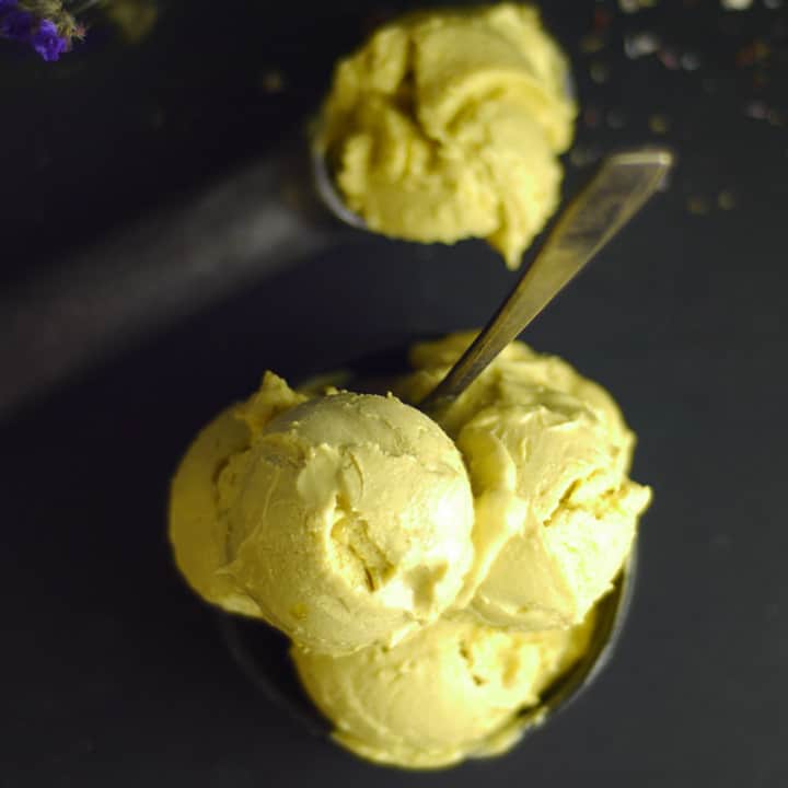 Vegan Mango Pineapple Ginger Turmeric Ice Cream