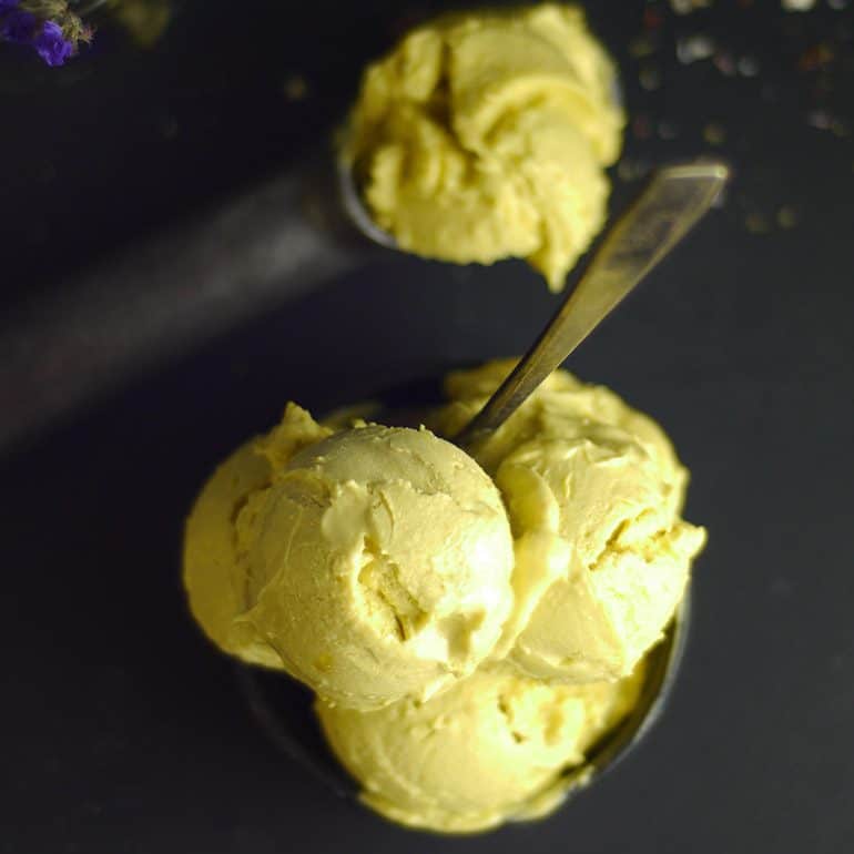 Vegan Mango Pineapple Ginger Turmeric Ice Cream