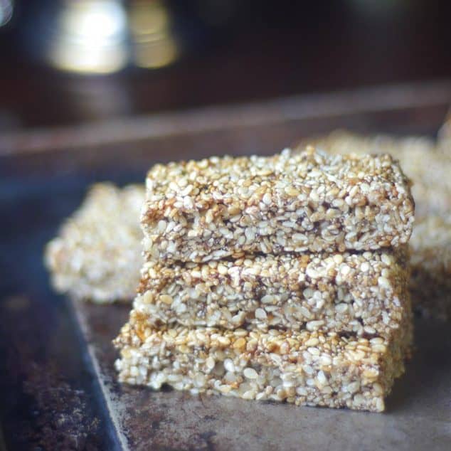 Sesame Chia Seed Bars (Vegan, Gluten-Free, Paleo)