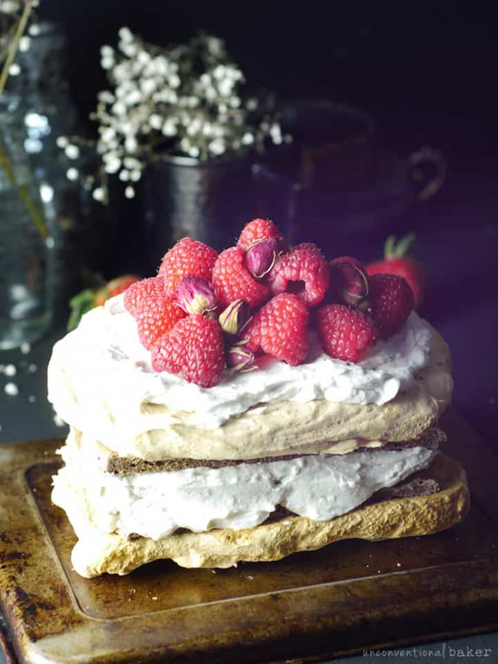 Gluten-Free Vegan Meringue Cake (made with aquafaba)