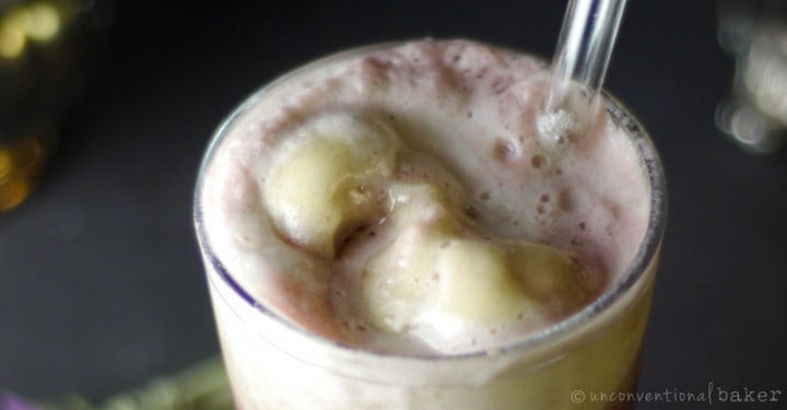 Vegan Purple Cow Float (Refined Sugar-Free and Dairy-Free)