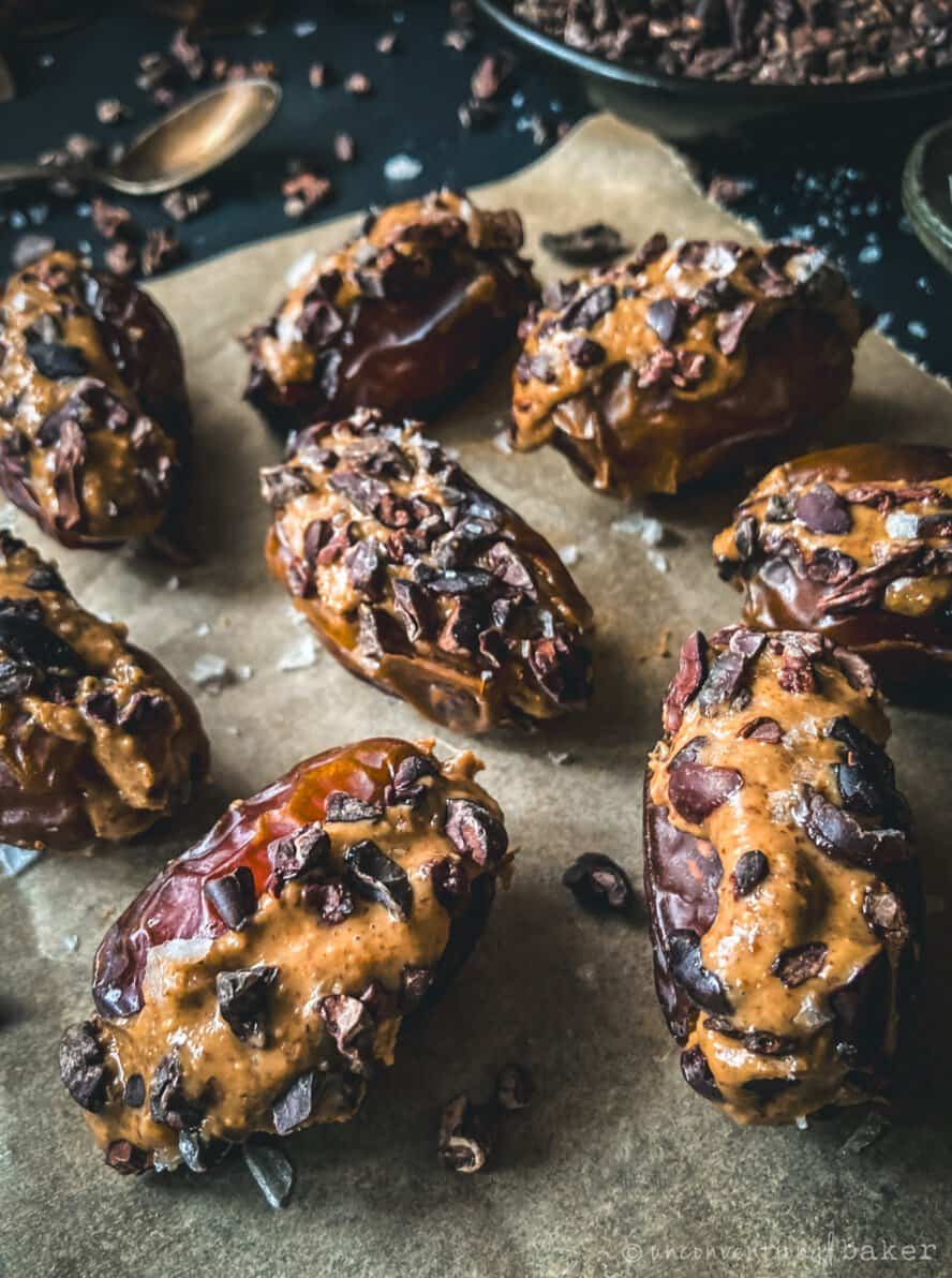Almond Butter Stuffed Dates (Raw Vegan, GF)